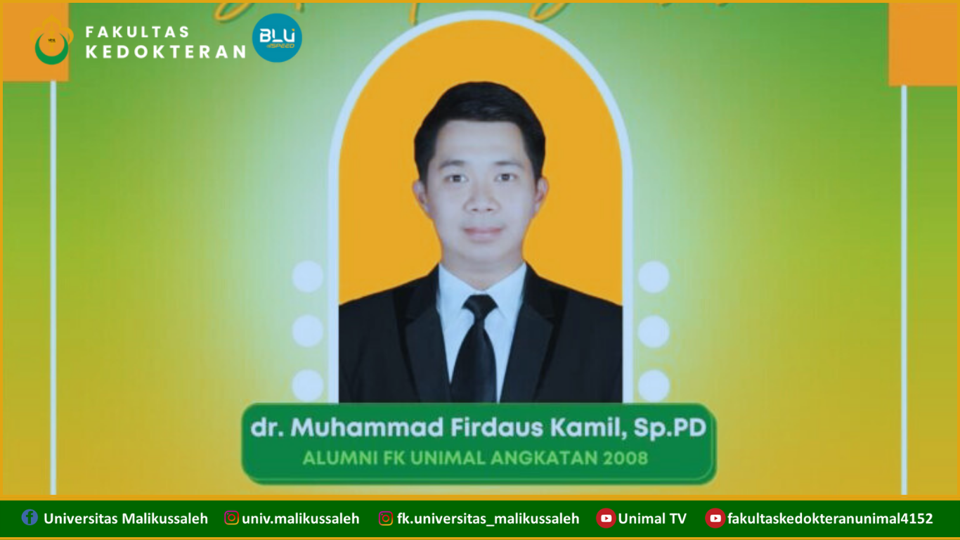 dr. Muhammad Firdaus Kamil, Sp.PD Alumni Pertama yang Menyelesaikan Pendidikan Spesialis (Sp1)